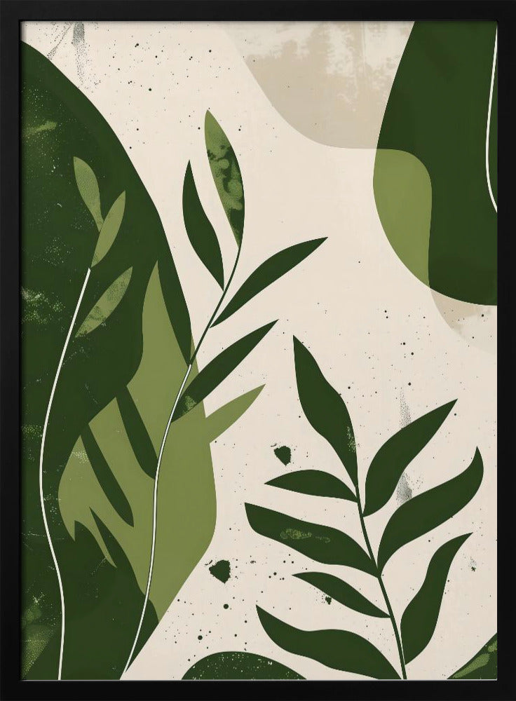 Green Abstract Leaves No 2 poster av Andreas Magnusson | Care of Posters